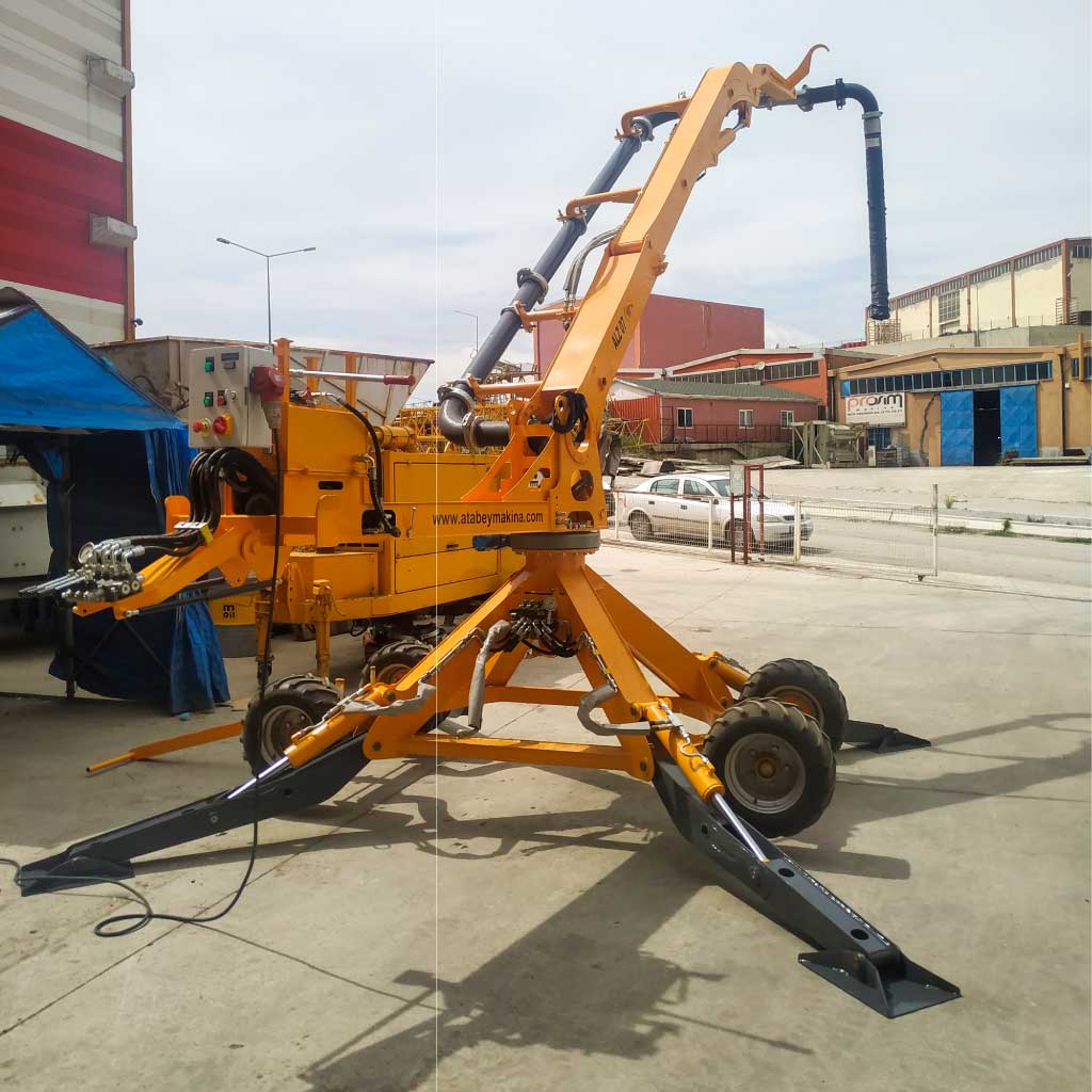 Mini Spider Boom on Trolley – Concrete Placer